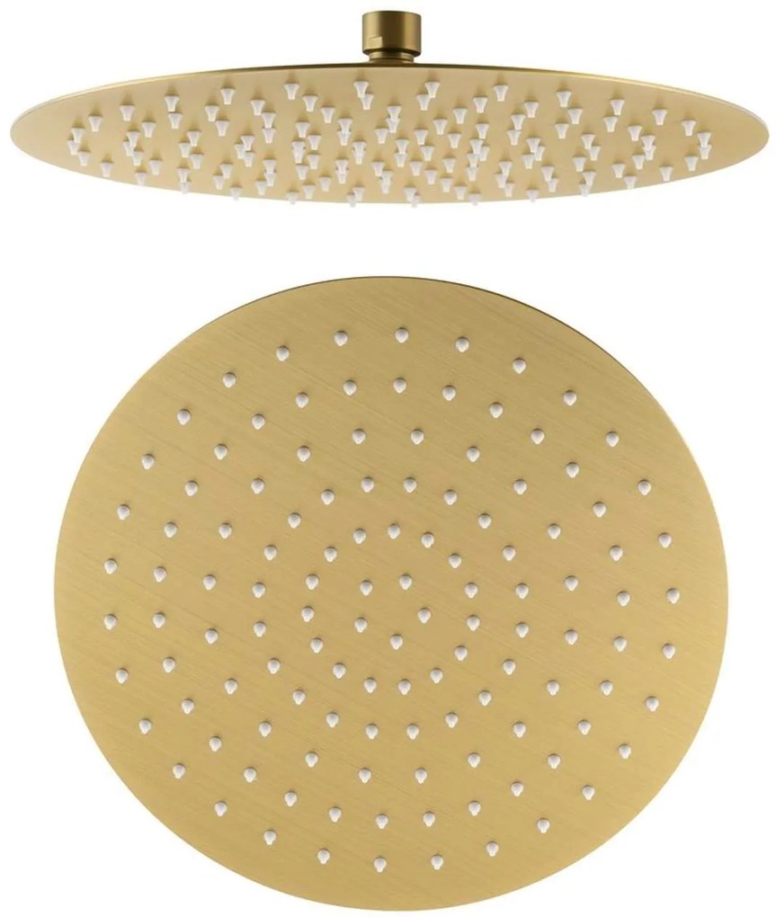 Sapho Slim - Hlavová sprcha, průměr 30 cm, zlatá MS573GB