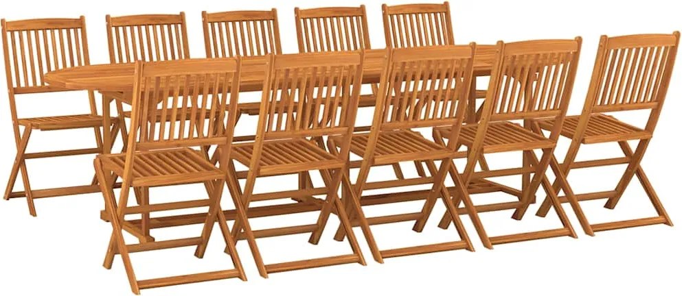 11dílný zahradní jídelní set 280x90x75cm masivní akáciové dřevo 3086980