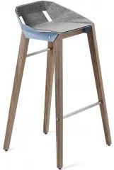 Barová židle Tabanda DIAGO, 75 cm, ořechová podnož, plst (RAL5024)