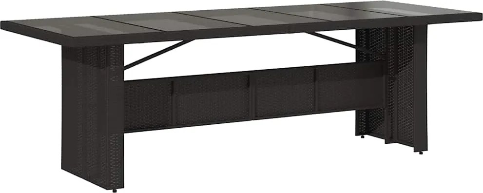 9dílný zahradní bistro set s poduškami černý polyratan 3277291