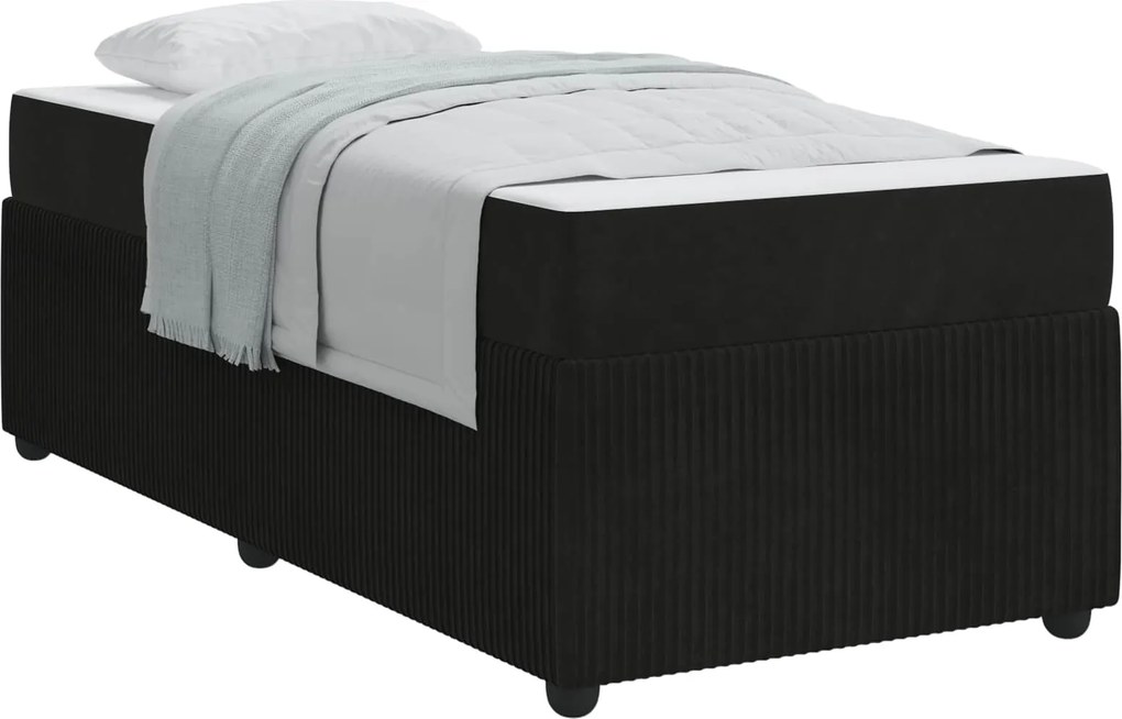 Rám postele Černá 90 x 190 cm textil 3398336