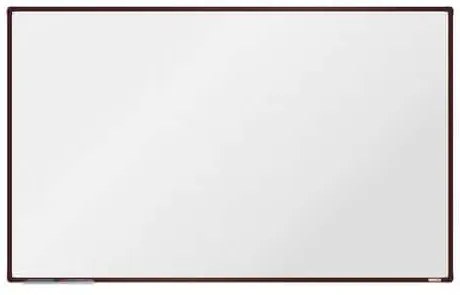 Bílá magnetická tabule boardOK, 200 x 120 cm, hnědá