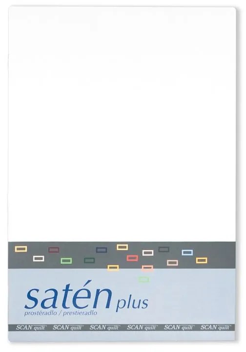 SCANquilt bavlněné prostěradlo SATÉN PLUS – nežehlivé bílá 170 x 270 cm