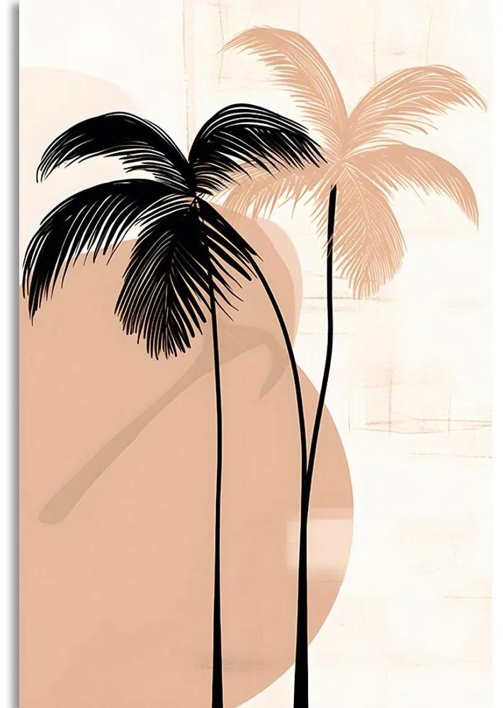 Obraz abstraktní botanické tvary palmy - 80x120