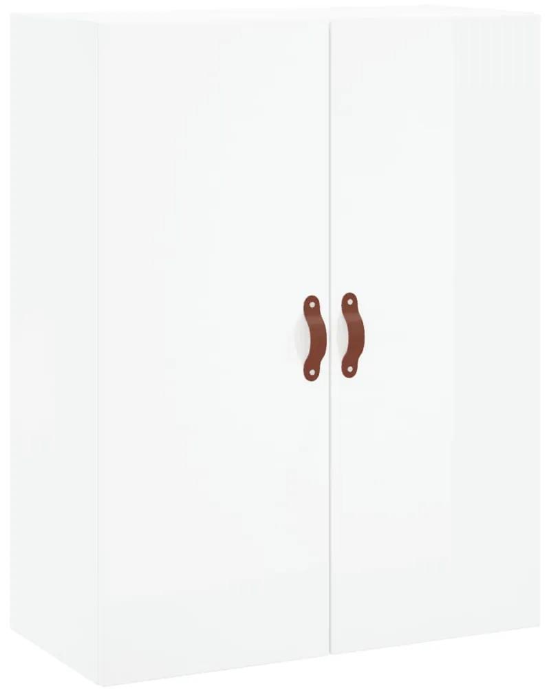 Skříň highboard lesklá bílá 69,5 x 34 x 180 cm kompozitní dřevo,  3195821