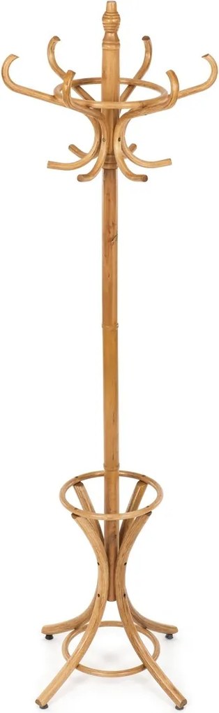 Dřevěný stojanový věšák, dub, 185 cm