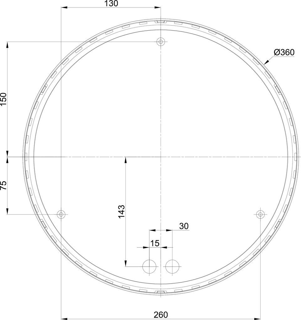 OS TRI50151 TRITON 2 stropní/nástěnné průmyslové plastové svítidlo stříbrná / bílá IP65 3000 K 27W LED (původní kód OS 50151) - OSMONT