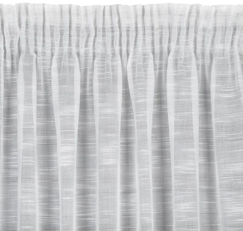 Bílá záclona na pásce ASTERA 140x270 cm