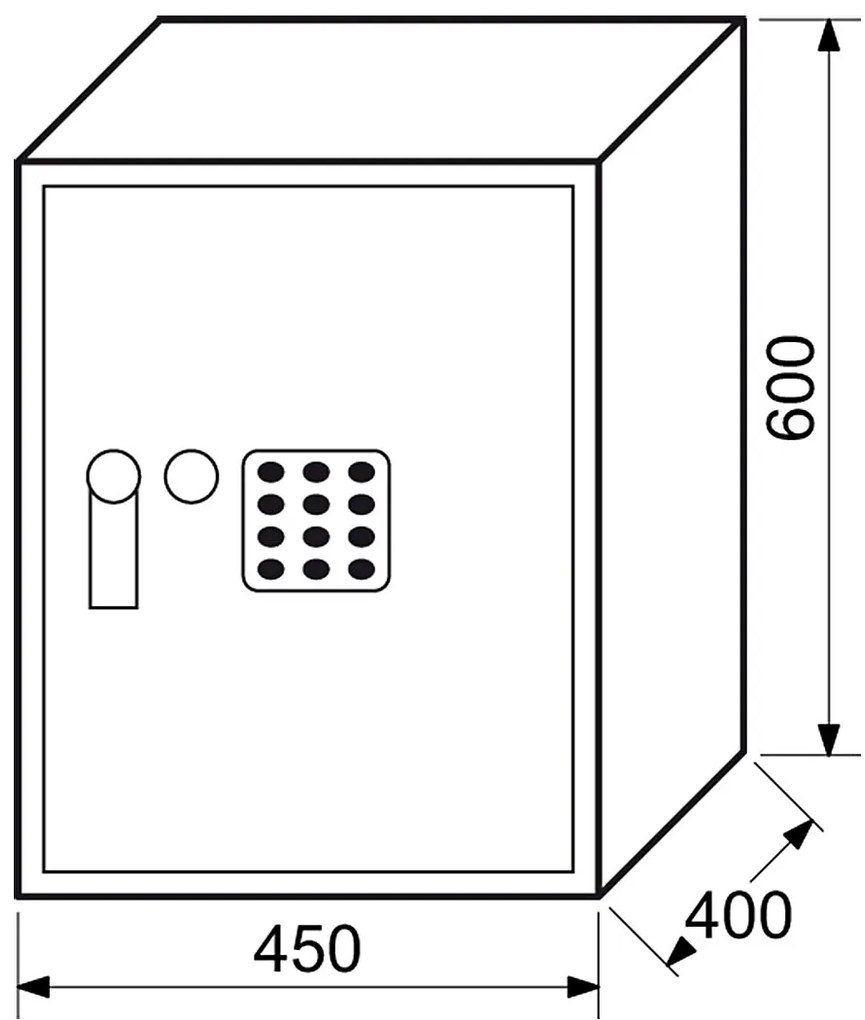 Ocelový sejf s elektronickým zámkem RICHTER RS.60.EDK