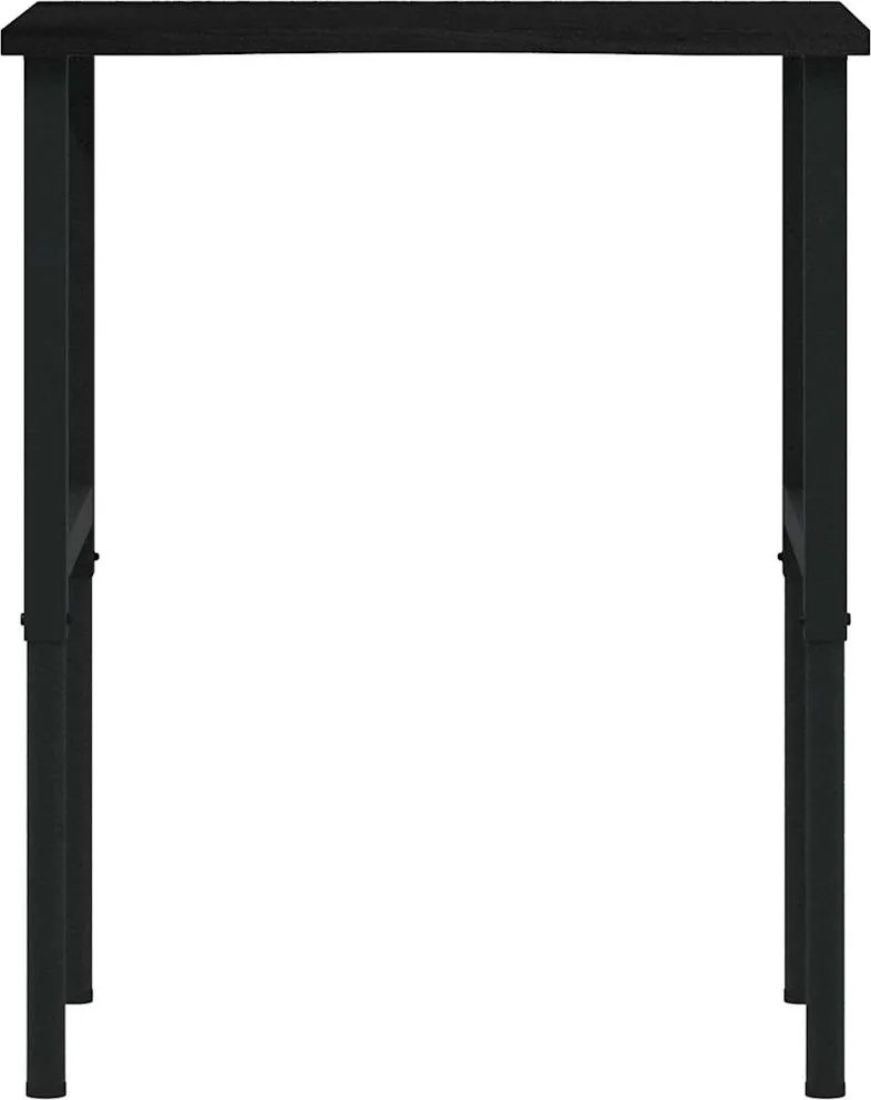 Pracovní stůl tmavě hnědý 80 x 60 x (71,5–98) cm masivní dub 3309698