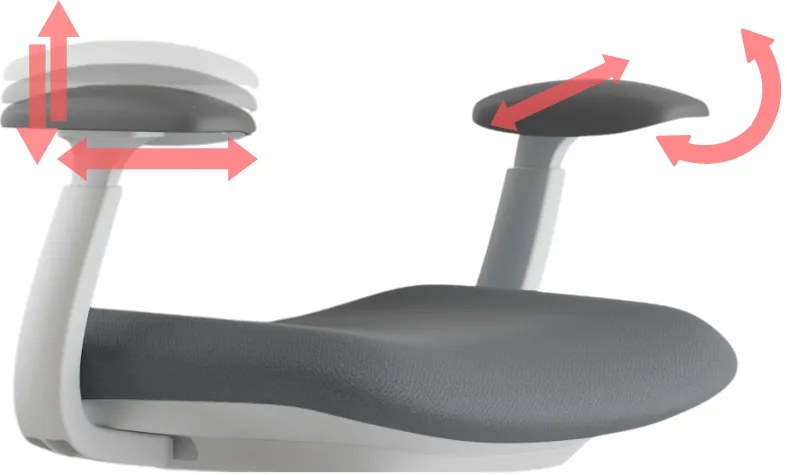 MERCURY Ergonomická kancelářská židle UNO - světle šedá síťovina