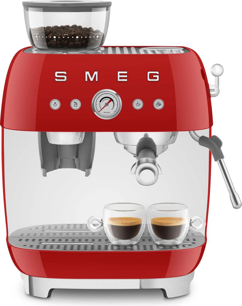 Pákový espresso kávovar 50's Style červený