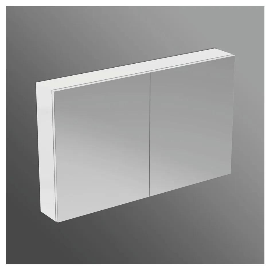 Ideal Standard Mirror &amp; Light - Zrcadlová skříňka KOMFORT 1200 mm, Dekor hliník, T3499AL
