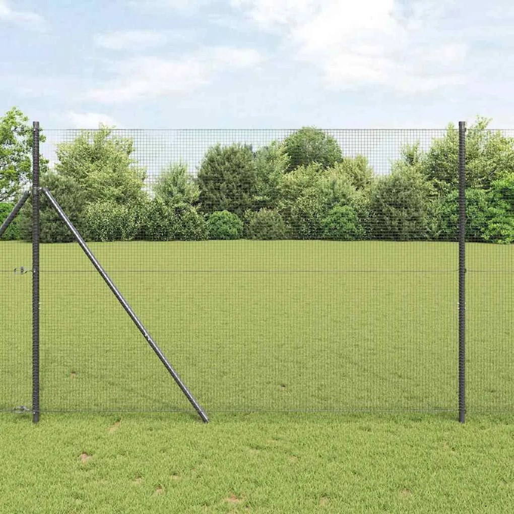 Zemní upevnění svařované drátěné ploty 10 x 1,5 m Šedá Síťovina 3351821