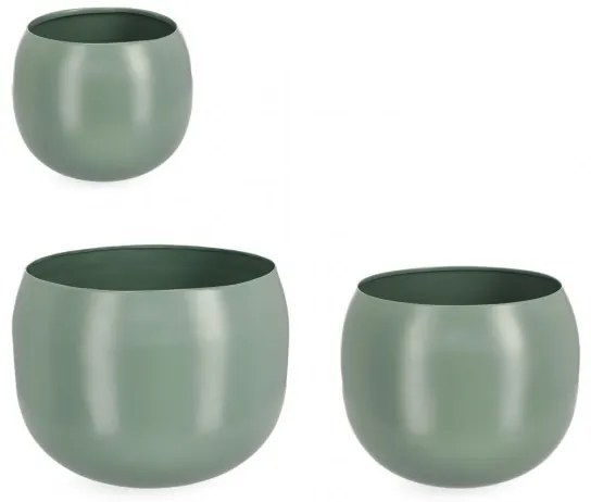 BIZZOTTO Set 3 květináčů KEYRA zelenošedá