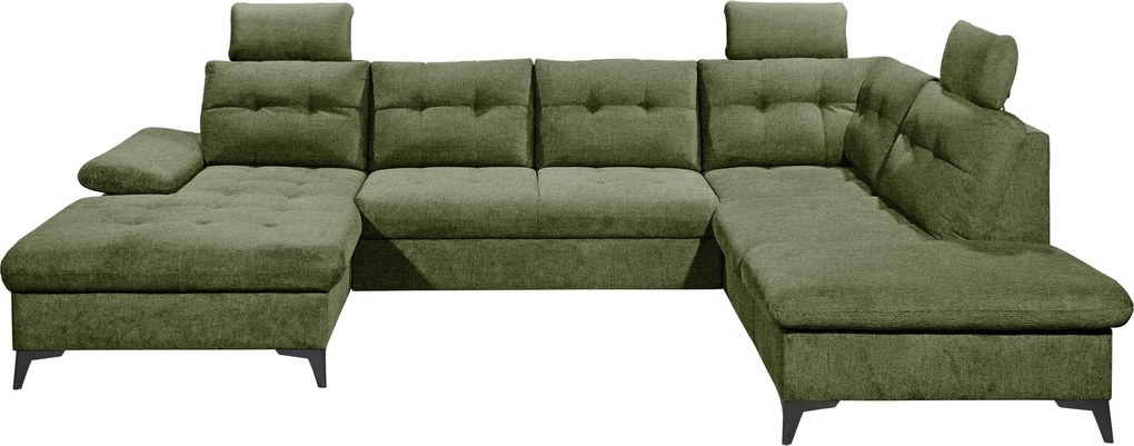 XXXLutz SEDACÍ SOUPRAVA, textil, olivově zelená MID.YOU - Sedací soupravy - 002220053705