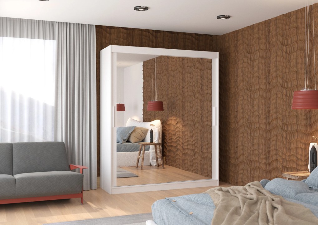 ADRK Furniture Posuvná skříň s zrcadlem ETTORE 180 ADRK-SW-ETT-W-180