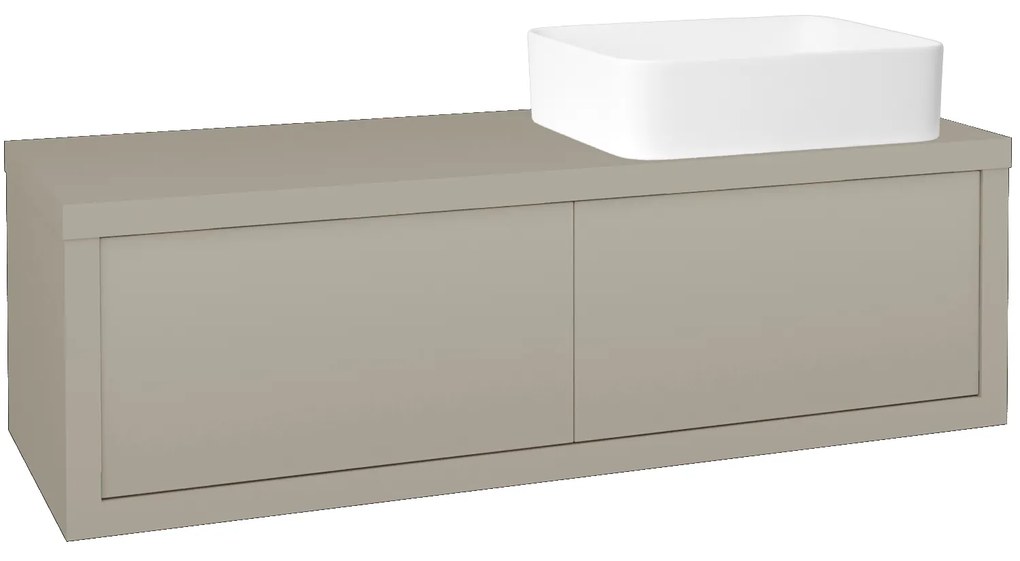 Dřevojas Koupelnová skříň STORM SZZ2 120 (umyvadlo Joy) Varianta: D02 Bříza / L01 Bílá vysoký lesk / Pravé