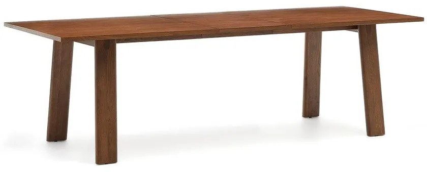 Rozkládací jídelní stůl s přídavnou deskou s deskou v dekoru ořechového dřeva 95x200 cm Arlen – Kave Home