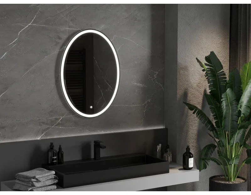 Mexen Elz, LED koupelnové zrcadlo s podsvícením 60 x 80 cm, 6000K, ochrana proti zamlžování, 9802-060-080-611-00