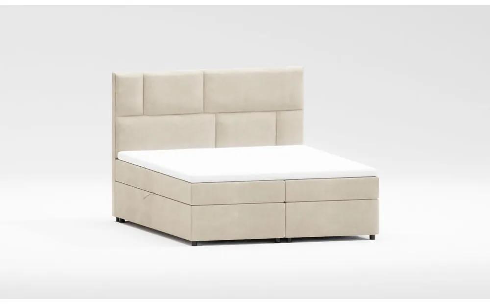 Béžová boxspring postel s úložným prostorem 180x200 cm Lola – Ropez