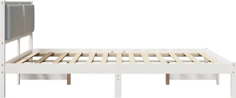 Rám postele Světle šedá 200 x 200 cm Masivní borové dřevo 3394232