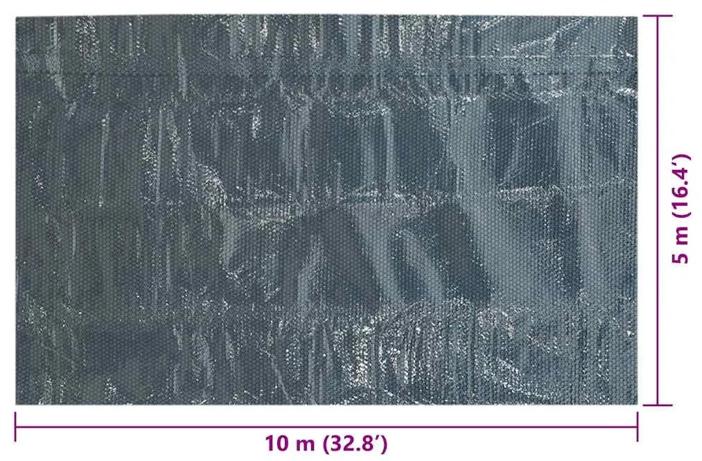 vidaXL Marketos Plovoucí PE solární plachta na bazén 1000 x 500 cm černo-modrá