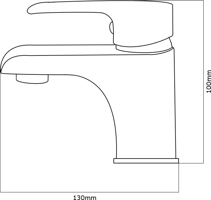 Gamma Pico, umyvadlová baterie h-100, černá matná, GMA-BPOU-BK