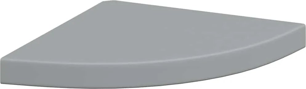 Plovoucí rohové police 4 ks šedé 35 x 35 x 3,8 cm MDF 323924
