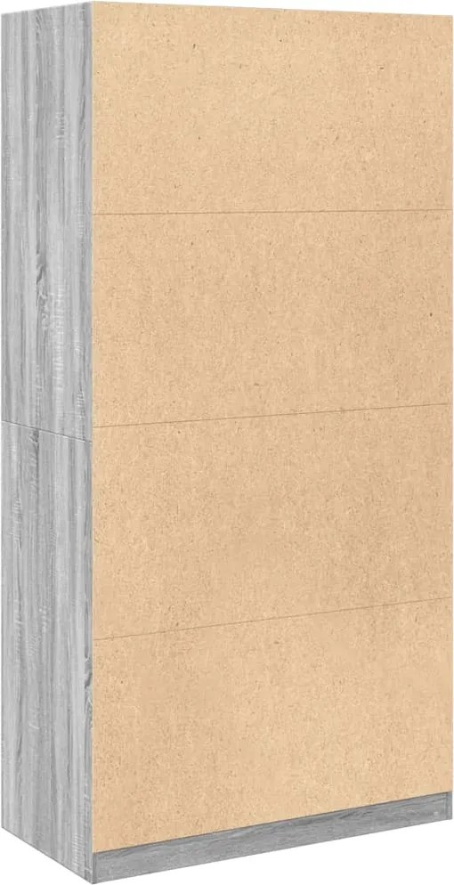 Šatní skříň šedá sonoma 100 x 50 x 200 cm kompozitní dřevo 3307806