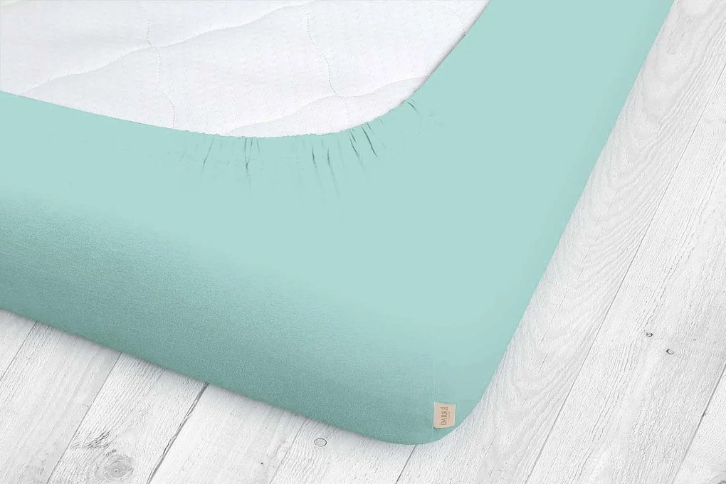 Jersey prostěradlo světle smaragdové na výšku matrace do 20 cm Velikost: 220 x 200