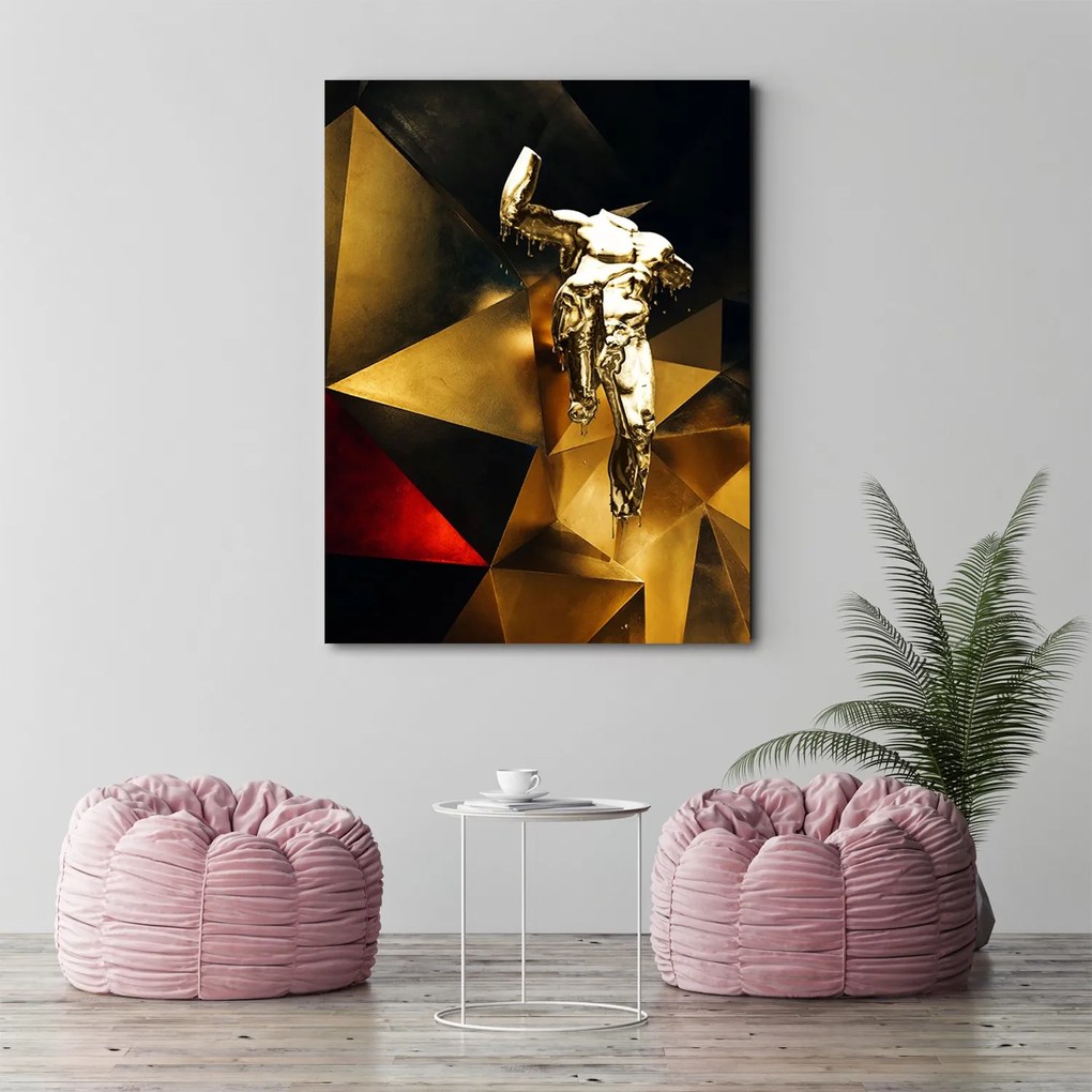 Gario Obraz na plátně Postava pokrytá zlatem - Gab Fernando Rozměry: 40 x 60 cm