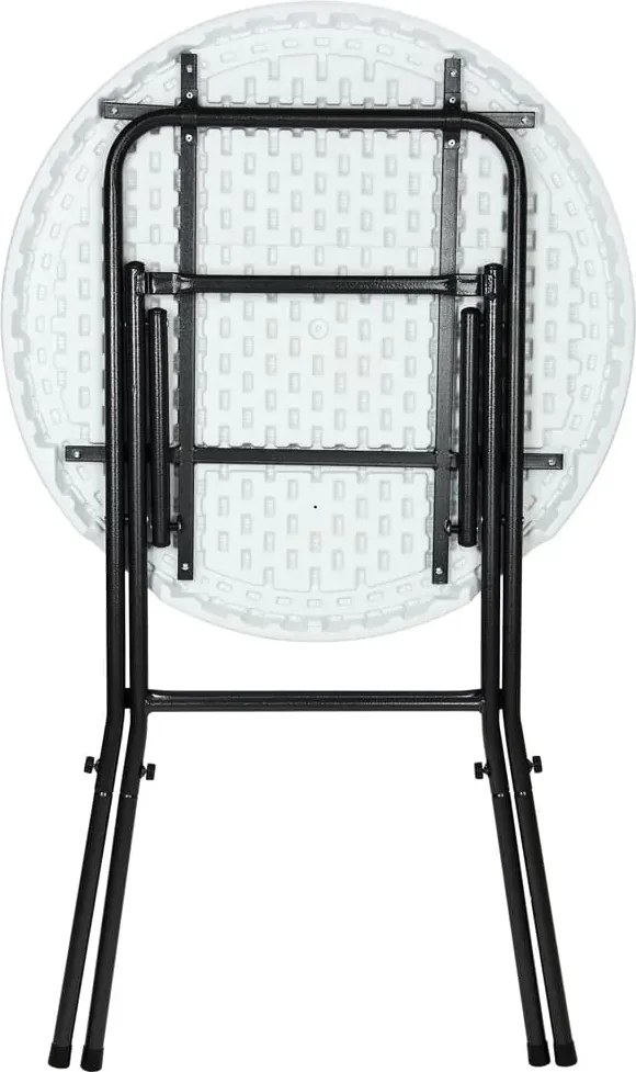 Cateringový skládací barový stůl STABLE 72 cm bílý