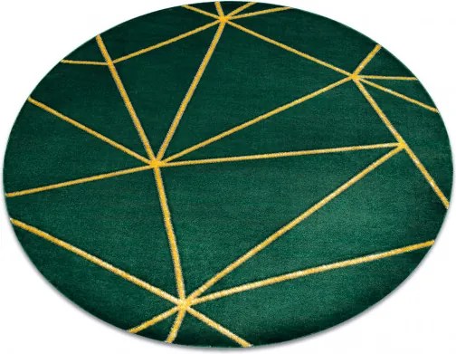 Kusový koberec Emerald 1013 green and gold kruh, 160x160 (priemer) kruh, zelená, chodba / predsieň, Dywany Łuszczów