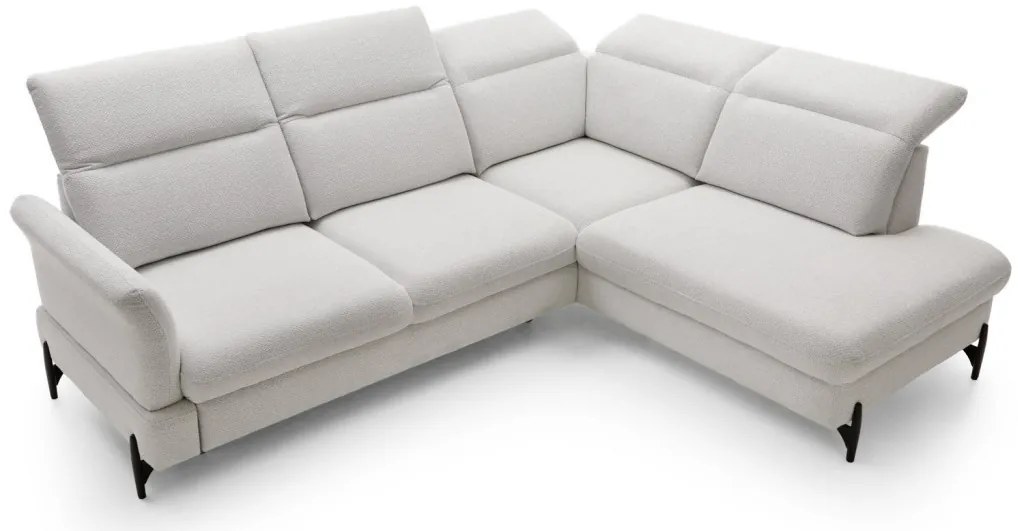 Rohová sedací souprava Sienna 2, světle šedá látka, pravý roh