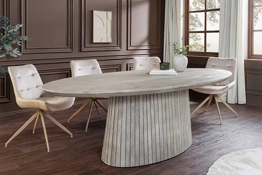 Oválný jídelní stůl Movement 220 cm šedé mango