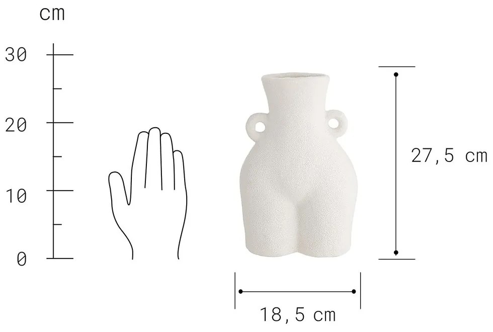 KIM Váza silueta 27 cm - bílá