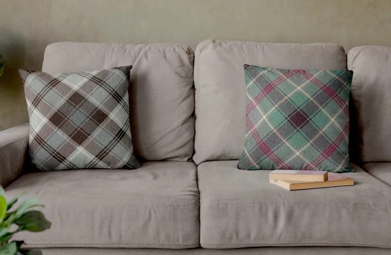 Ervi povlak na polštář Gobelínový - Tradiční zelený tartan