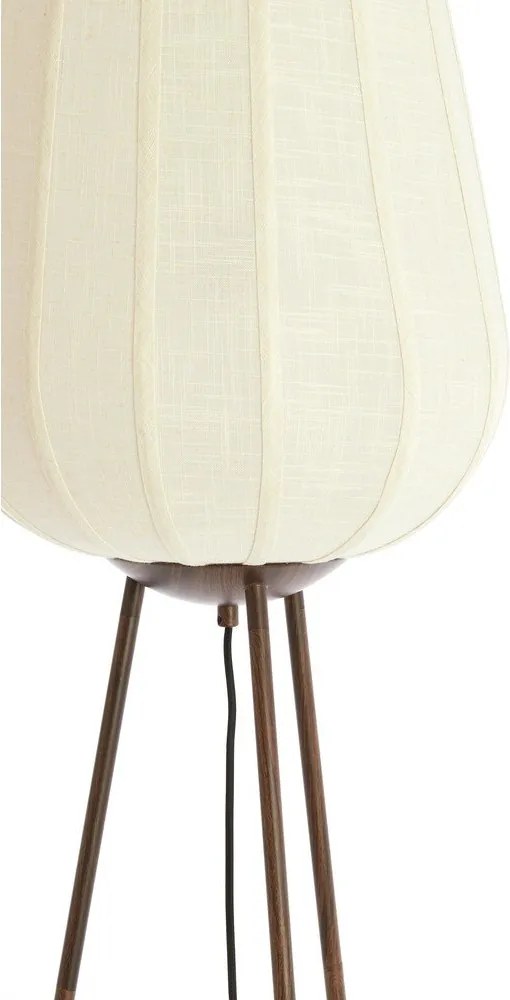 Bílá stojací lampa s textilním stínidlem (výška 133 cm) Bibury – Light &amp; Living