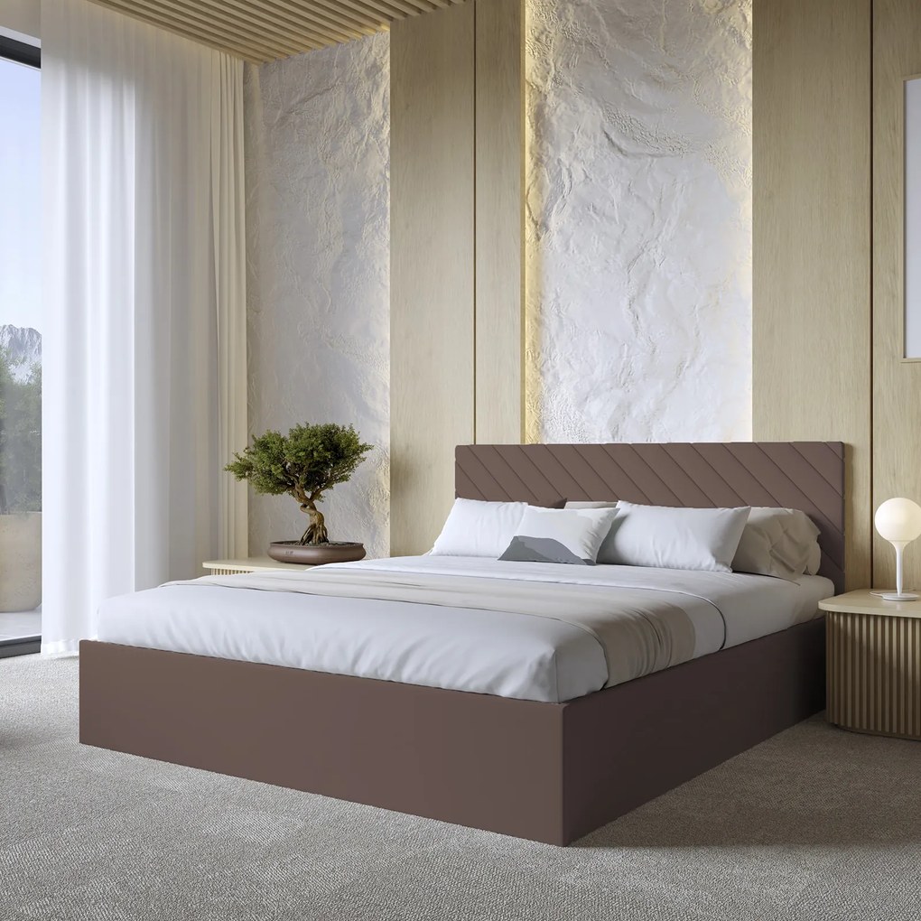 Eka Čalouněná postel ADEL 90x200 cm Barva látky Trinity: Modrá (Trinity 2313)