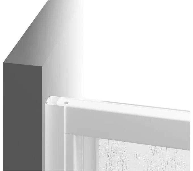 Ravak APSV pevná vanová stěna 70x137 cm Profil: Bílá, Sklo: Hladké čiré
