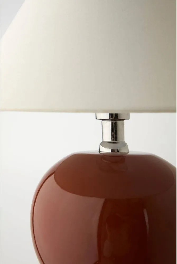 Hnědá/krémová keramická stolní lampa (výška 29 cm) Karamell – Jotex