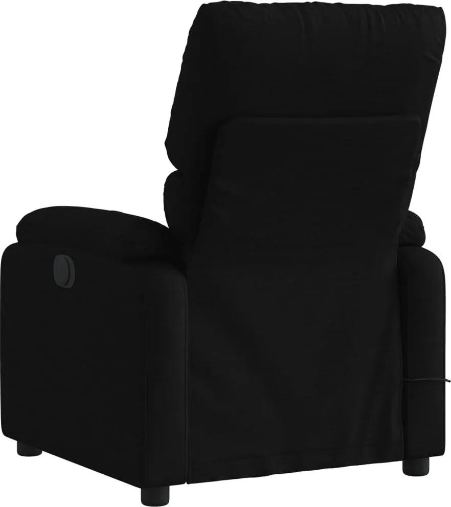 Masážní křeslo s polohovacím mechanismem, černé, látkové 3205686