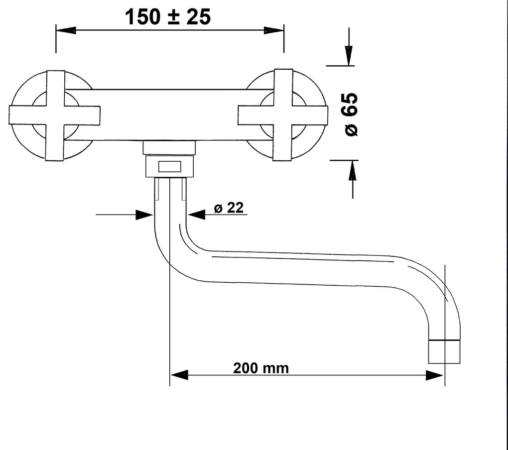 Sapho Sapho, TRAX nástěnná baterie, chrom, 606