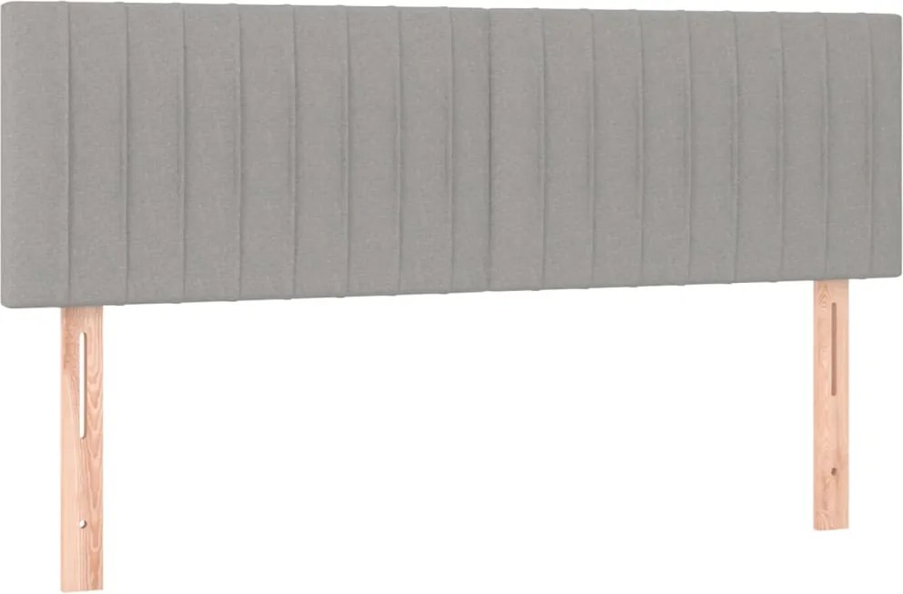 Box spring postel s matrací světle šedá 140 x 190 cm textil 3140209
