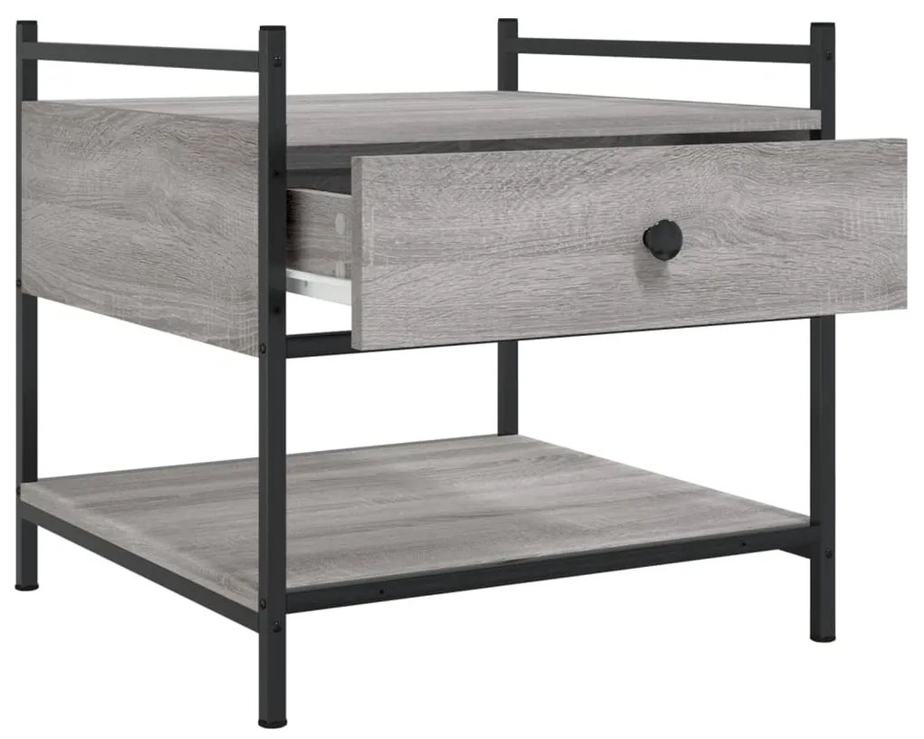 Konferenční stolek šedý sonoma 50 x 50 x 50 cm kompozitní dřevo - Default Title