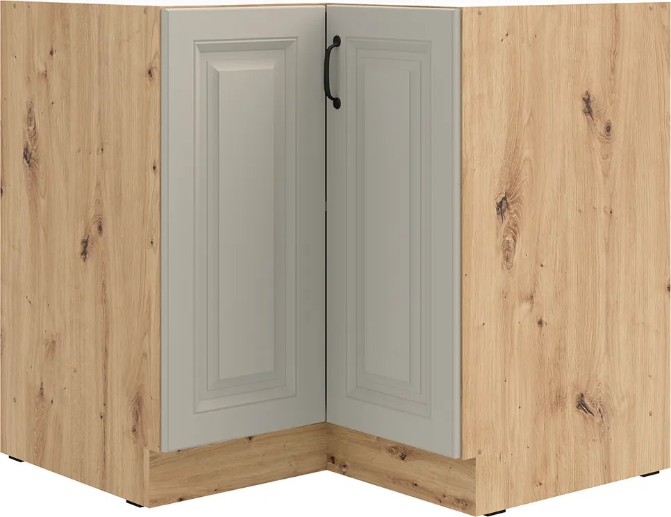 STILO ac | dolní skříňka 90x90 ND 2F rohová s policí | 90x90 cm | artisan/světle šedá
