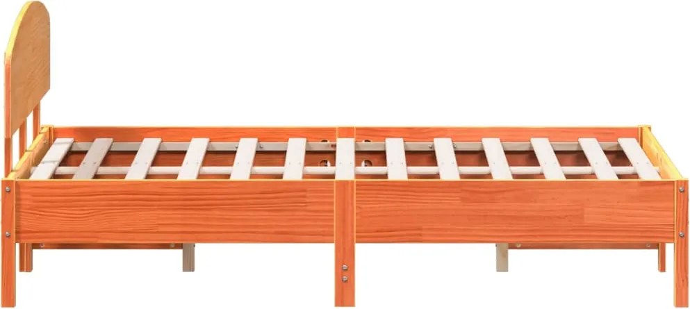 Postel bez matrace voskově hnědá 140 x 190 cm masivní borovice 3207228