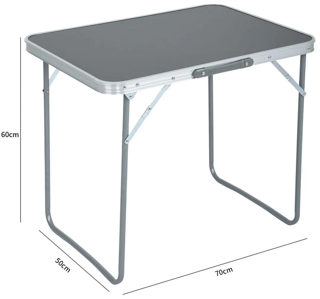 Kempingový stolek ARES 70x50 cm šedý