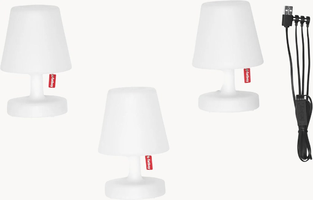 Sada přenosných exteriérových stolních lamp Edison the Mini, 3 díly